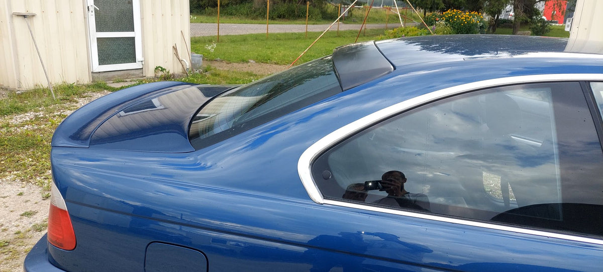 Rear Window Sun Guard Roof Extension Spoiler Cover (Fits BMW E46 Coupe ...